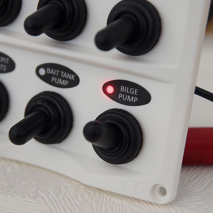 5P Toggle Switch Panel with USB Charger (White) | Marine Toggle Switch ...