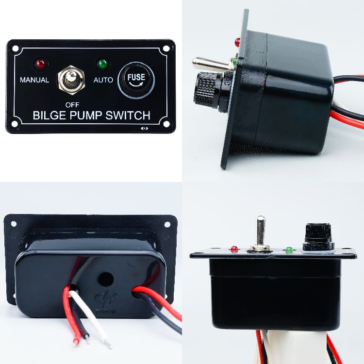 3-Way Bilge Pump Switch Panel | Marine Toggle Switch Panels, Fuses ...