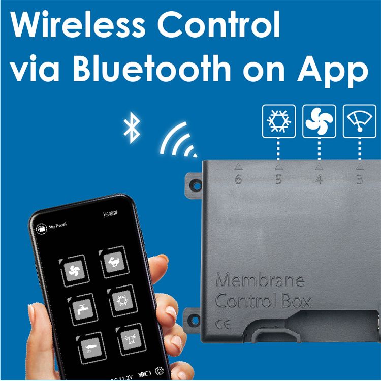 DC 12V 24V 6 Gang Digital Smart Switch Panel with App Waterproof IP67 ...