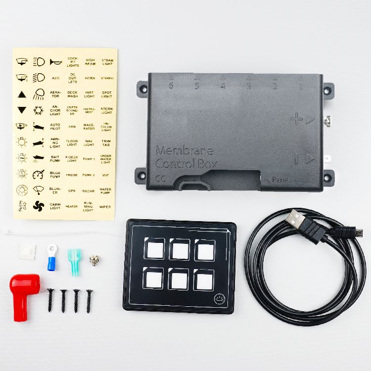 6P Membrane Touch Control Panel | Marine Toggle Switch Panels, Fuses ...