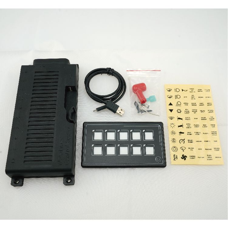 DC 12V 24V 10 Gang Digital Smart Switch Panel with App Waterproof IP67 ...