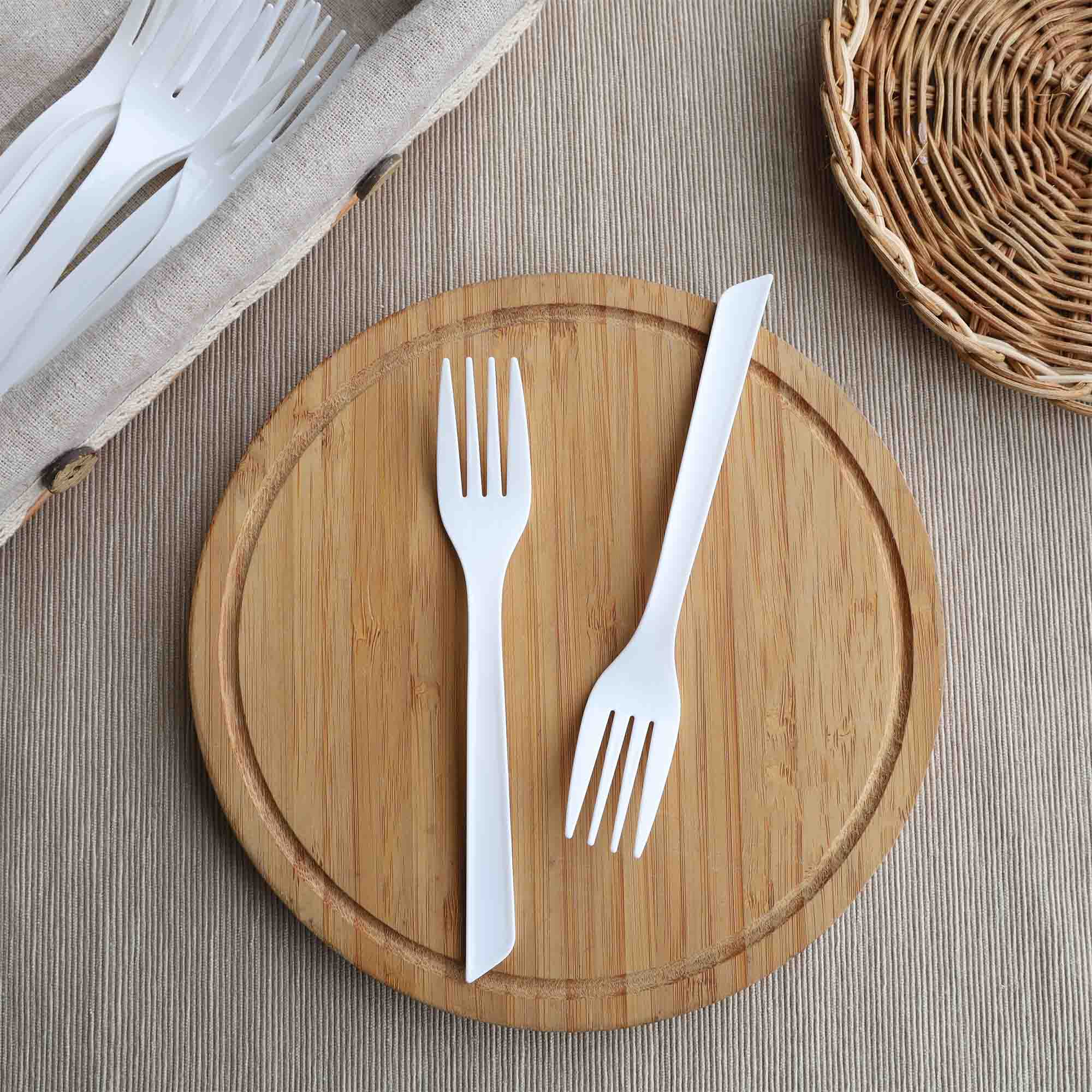 White Color Hot Food Fork - White Picnic Fork | Made in Taiwan ...