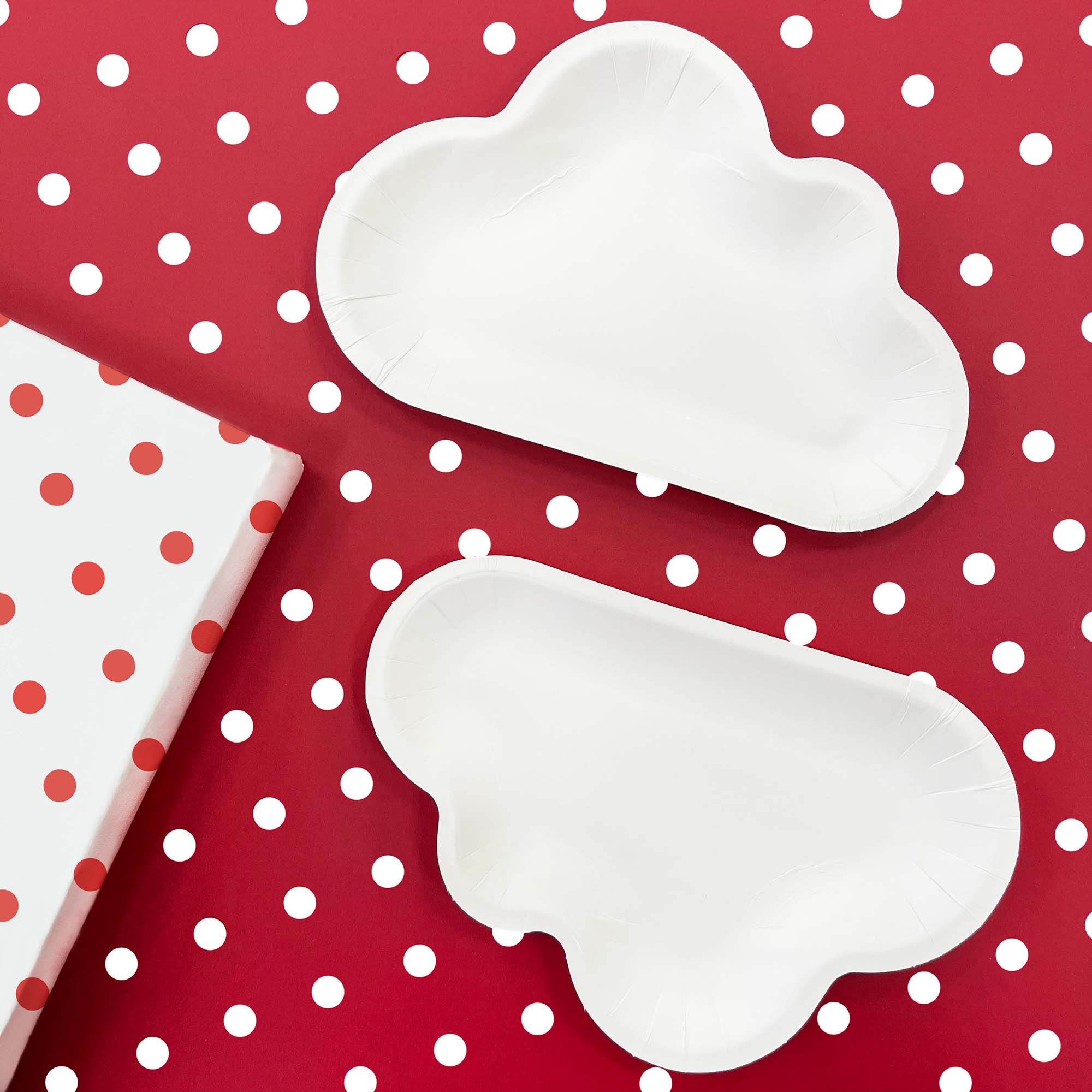 Party Plate With Cloud Shape - White Color Cute Cake Plate | Made in ...