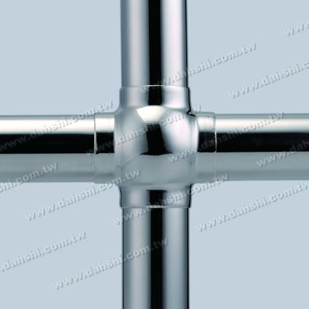 S.S. Round Tube External Cross Ball Connector 4 Way Out - Stainless ...
