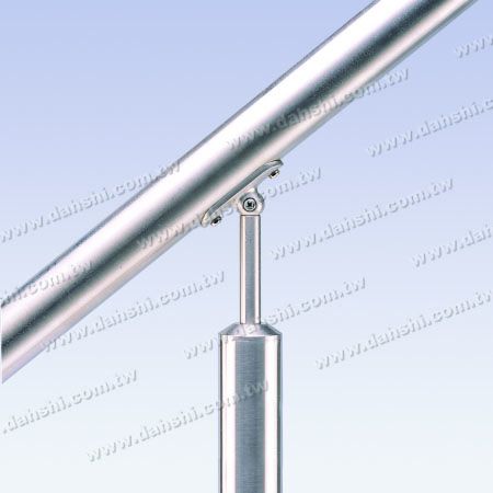 S.S. Round Tube Perp. Post Angle Adj. Support Connector - Stainless ...