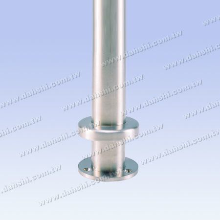 S.S. Round Tube Base & Cover - 3 Screw Holes - Stainless Steel Round ...