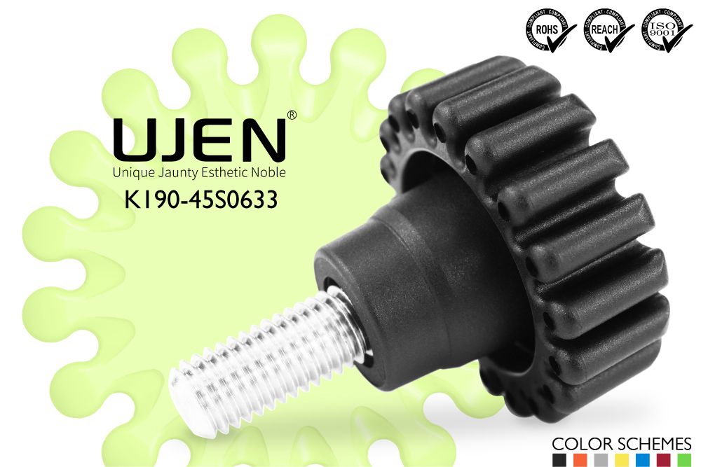 Radial Shape Hand Knob Screw, M6 x 33mm, D45 | Achieve Ergonomic ...