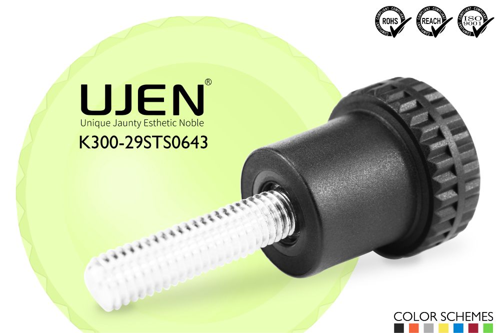 Knurled Plastic Knob Stainless Steel Bolt, M6 x 43mm, D29 | Achieve ...