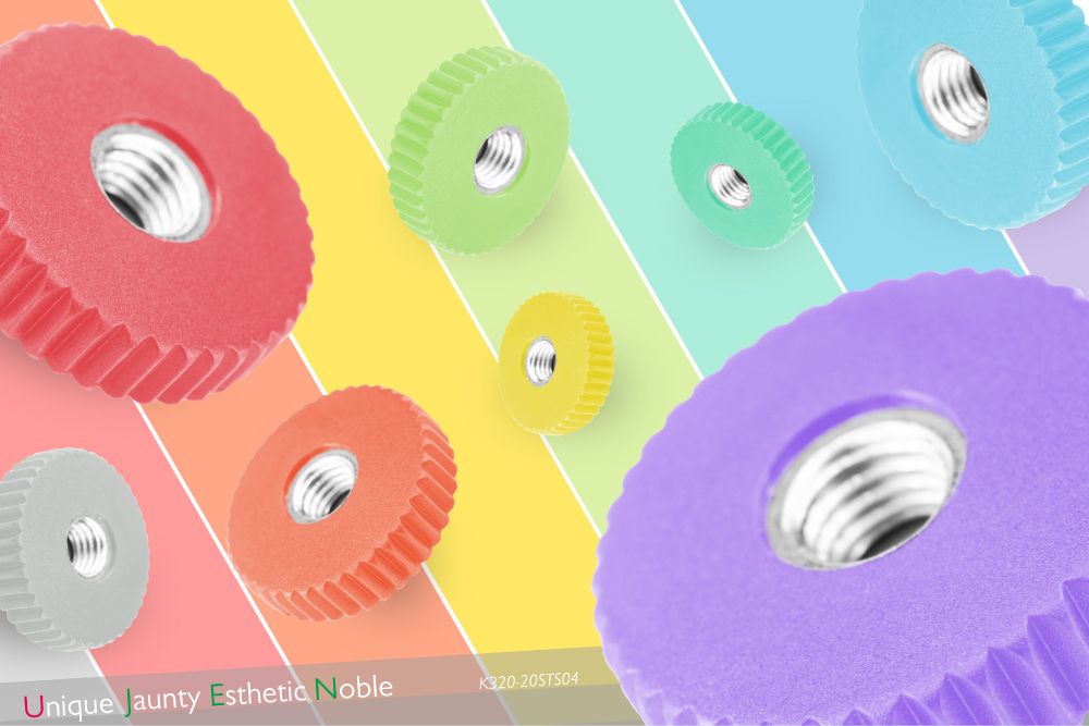 Knurled Flat Plastic Knob Stainless Steel Nut, M4, D20 | Achieve ...