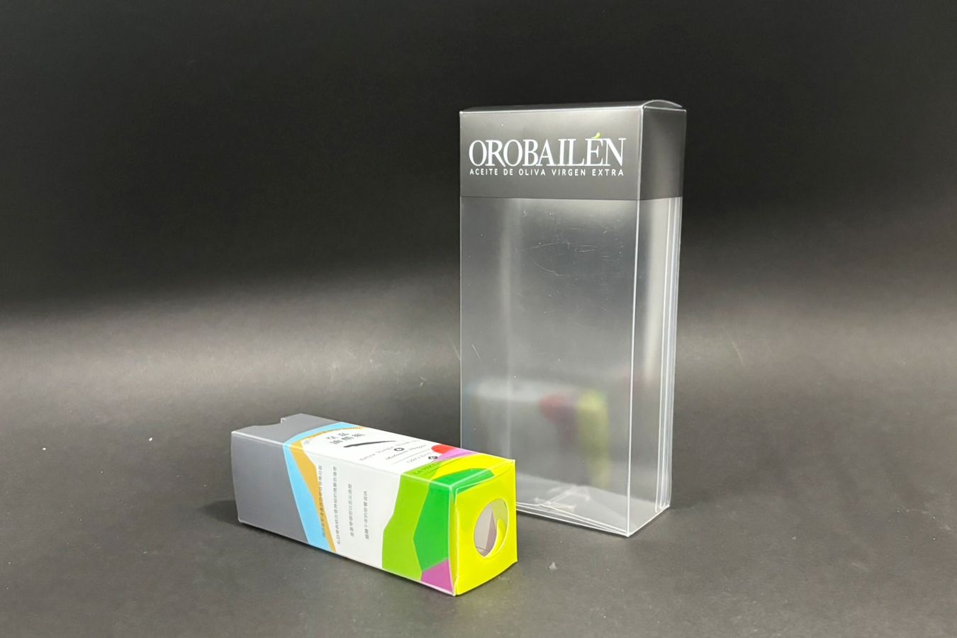 Custom Transparent PET Packaging Boxes for Edible Oil - Custom ...
