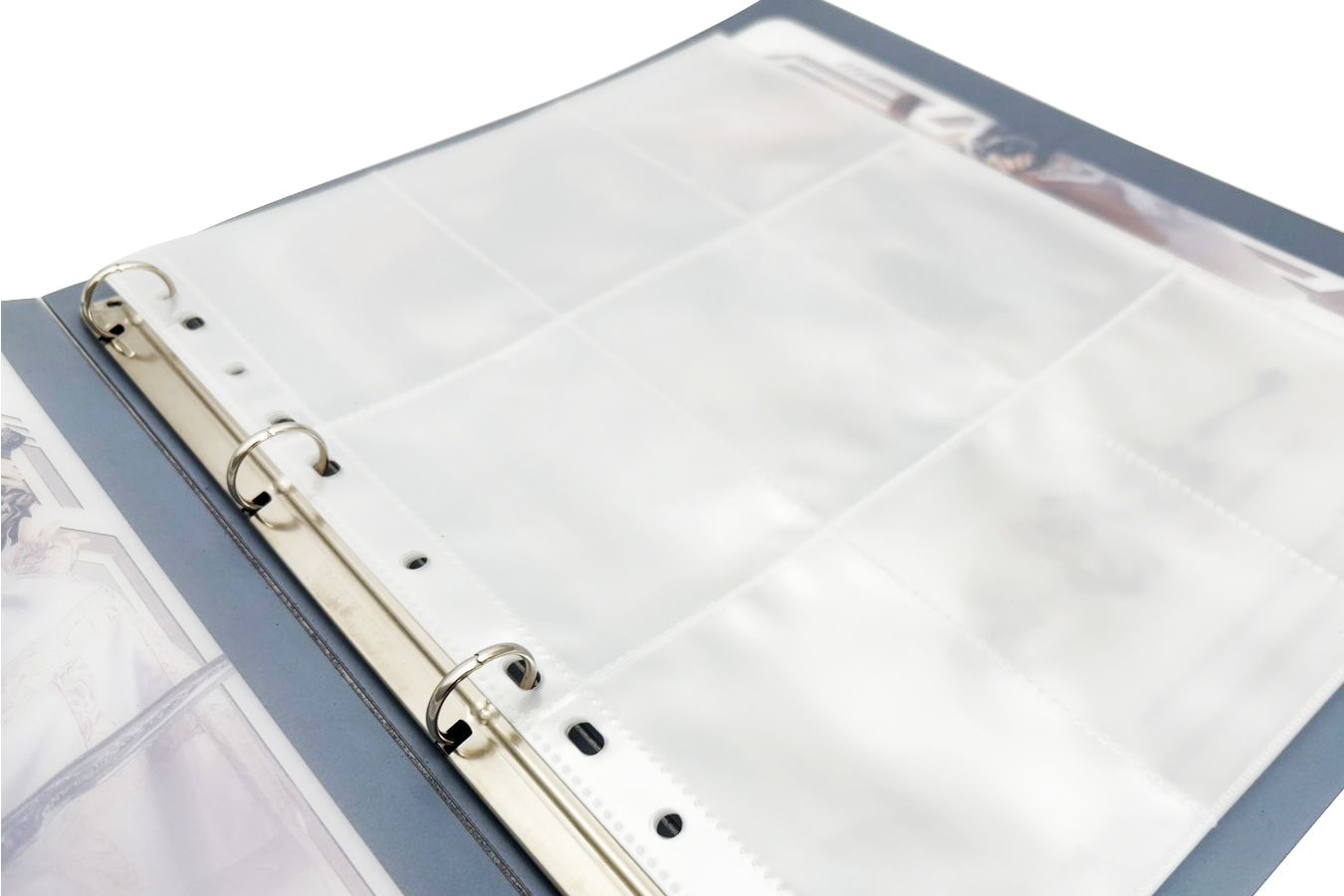 Transparent Card Binder with 4-Ring Binding - Transparent Multi-Pocket ...