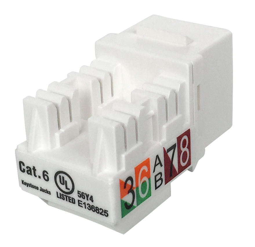 Cat6 Unshielded 110 Punch Down 8P8C Ethernet Modular Jack, White color | Innovative Modular ...