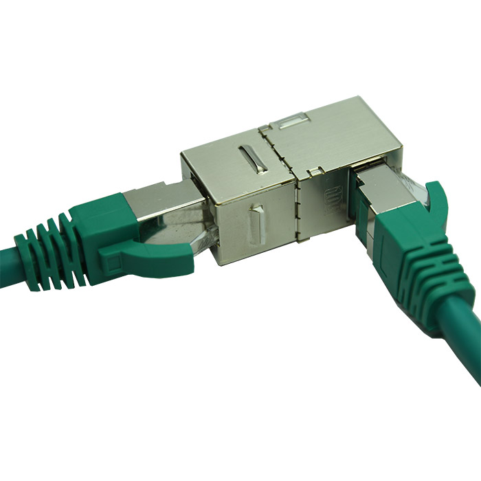 Cat.6A Shielded 90 Degree RJ45 Network Inline Coupler | Innovative ...