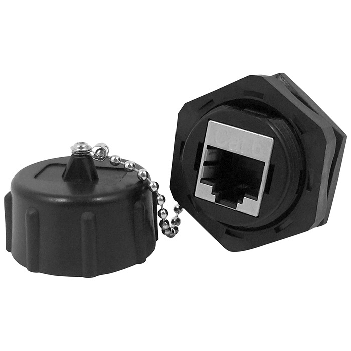 IP68 Industrial Waterproof Cat6 RJ45 Shielded Bulkhead Network Coupler ...