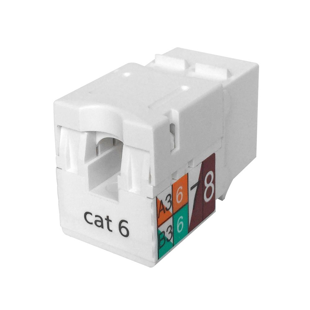 Category 6 Unshielded 90 Degree 110 Punch Down Keystone Jack ...