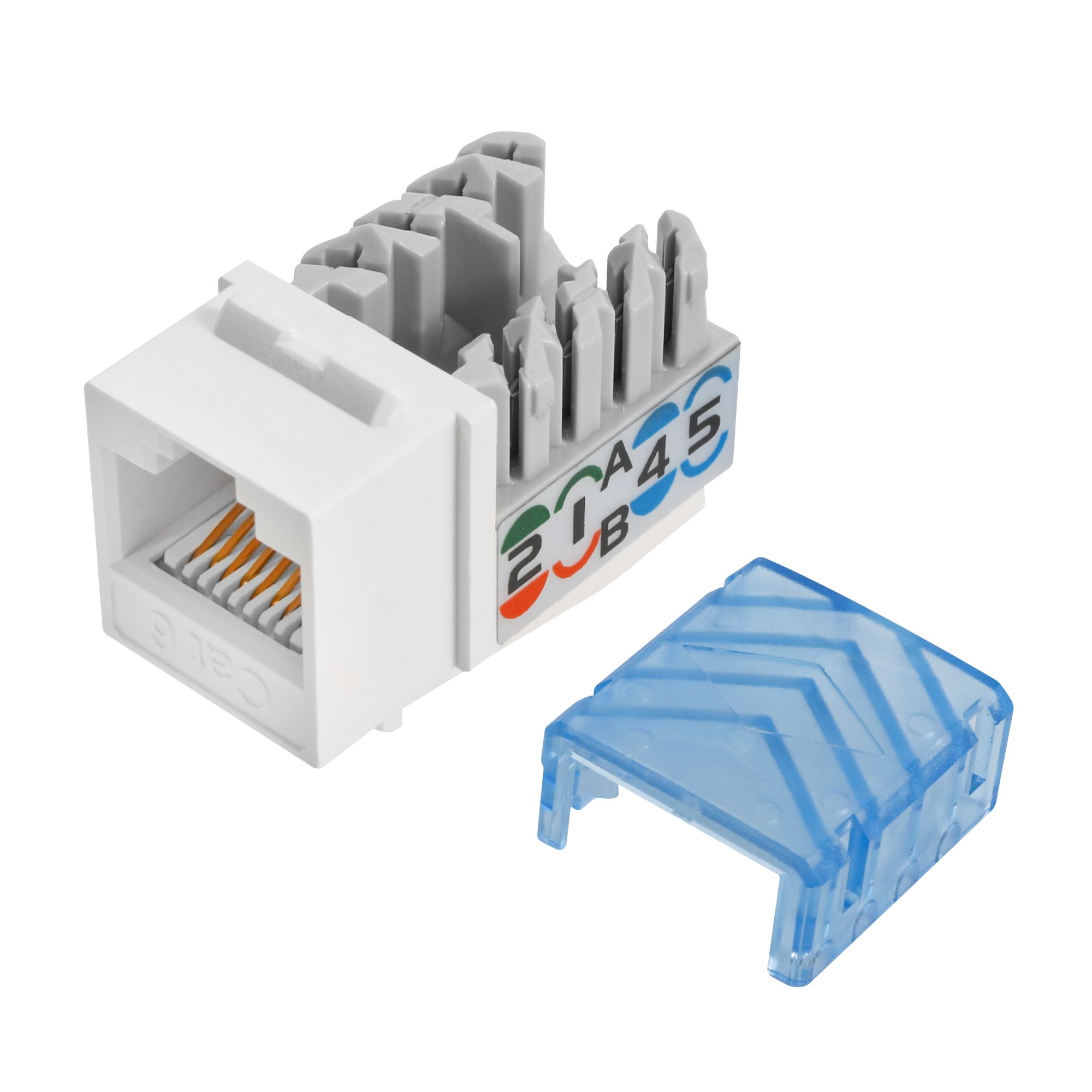 90 องศา ETL รับรอง RJ45 Keystone Jack ที่เข้ากันได้กับสาย 22 ถึง 24 AWG | ปลั๊กโมดูลาร์นวัตกรรม ...