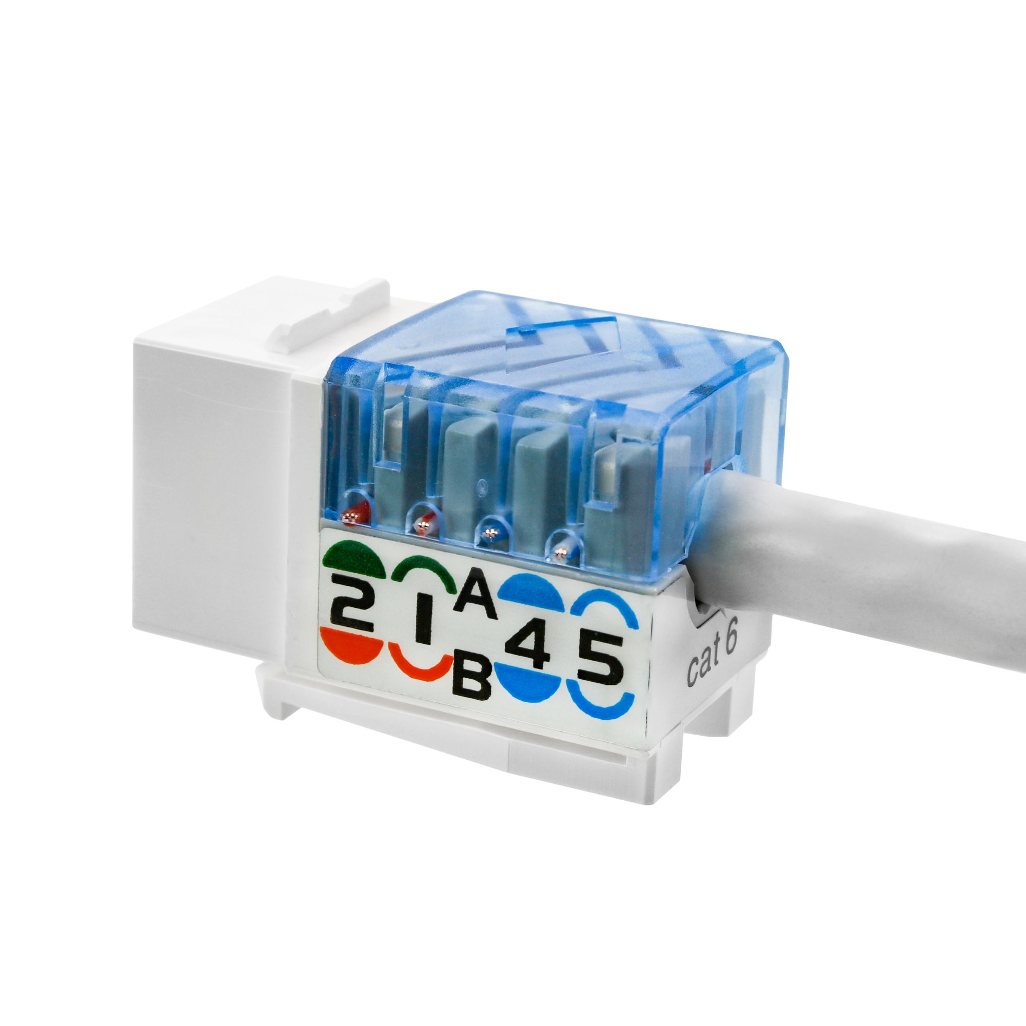 90 องศา ETL รับรอง RJ45 Keystone Jack ที่เข้ากันได้กับสาย 22 ถึง 24 AWG | ปลั๊กโมดูลาร์นวัตกรรม ...