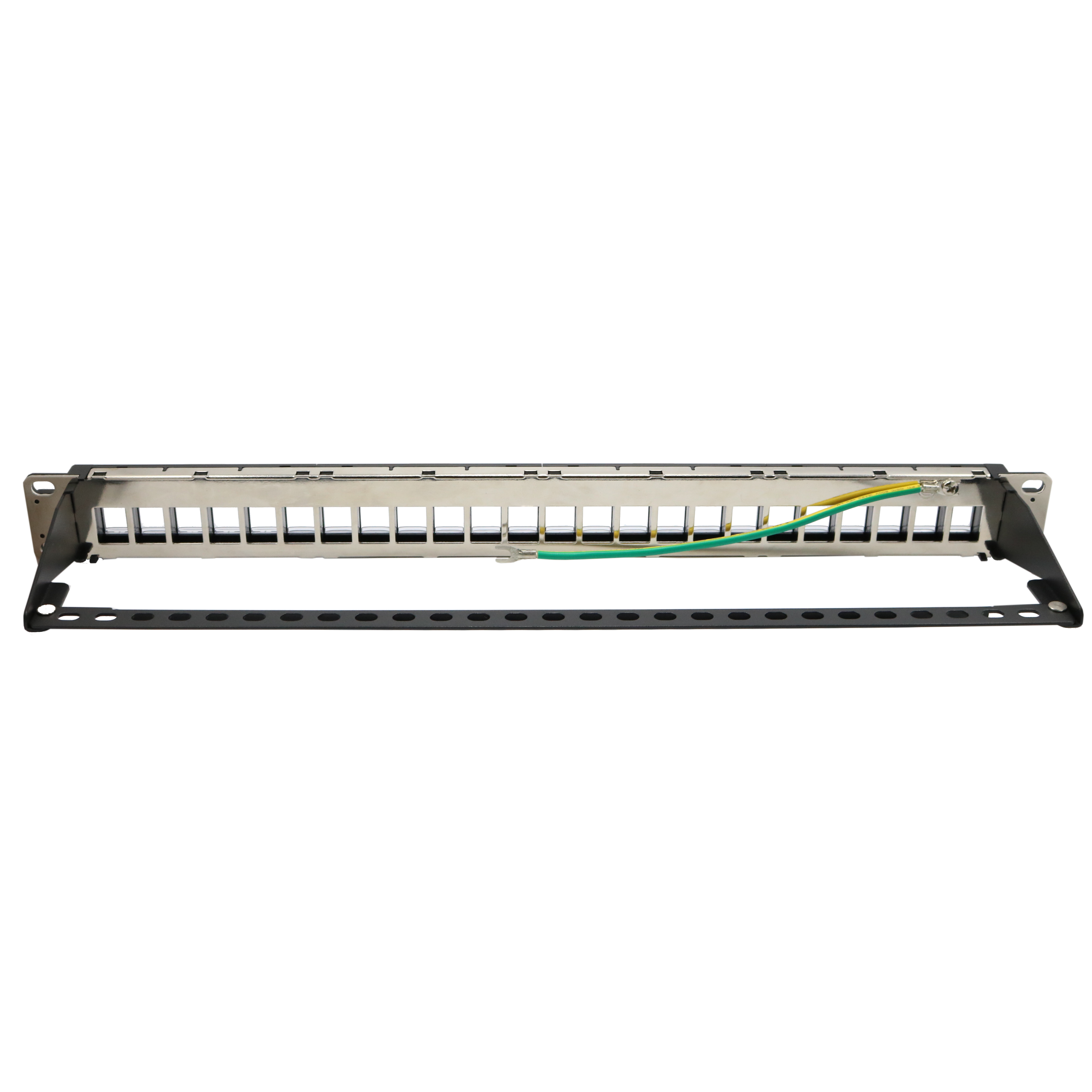 Shuttered and Non-Shuttered 1U 24 Port FTP and UTP Keystone Jack Panel ...