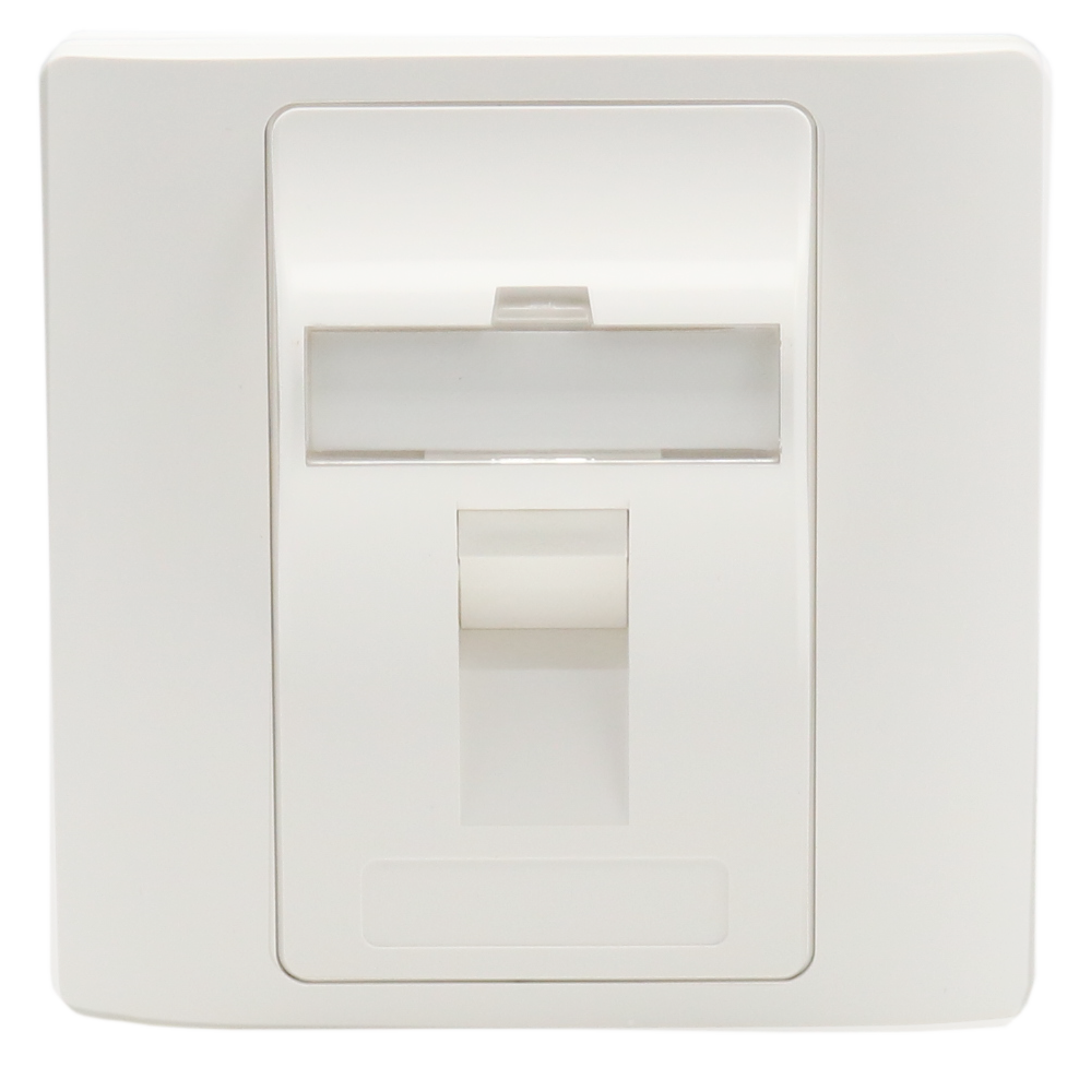British Shuttered Angled Faceplate 1 Port 86mm | EXW