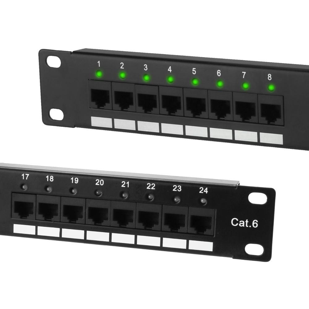 แผงแพทช์ LED UTP Cat6 สำหรับการระบุเครือข่ายที่ง่าย | ปลั๊กโมดูลาร์ ...