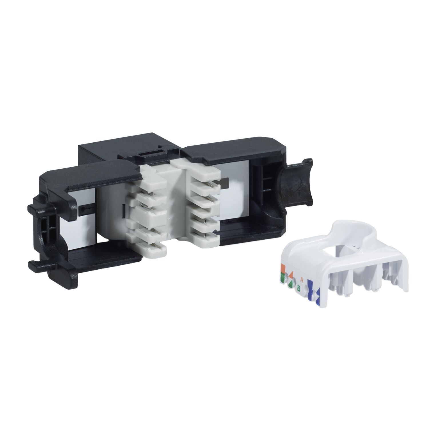 Category 6A Unshielded Toolless Black RJ45 Keystone Jack With Shutter ...