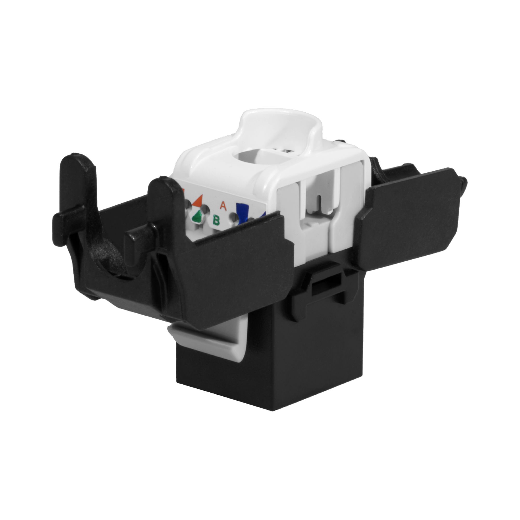 Category 6A Unshielded Toolless Black RJ45 Keystone Jack With Shutter ...