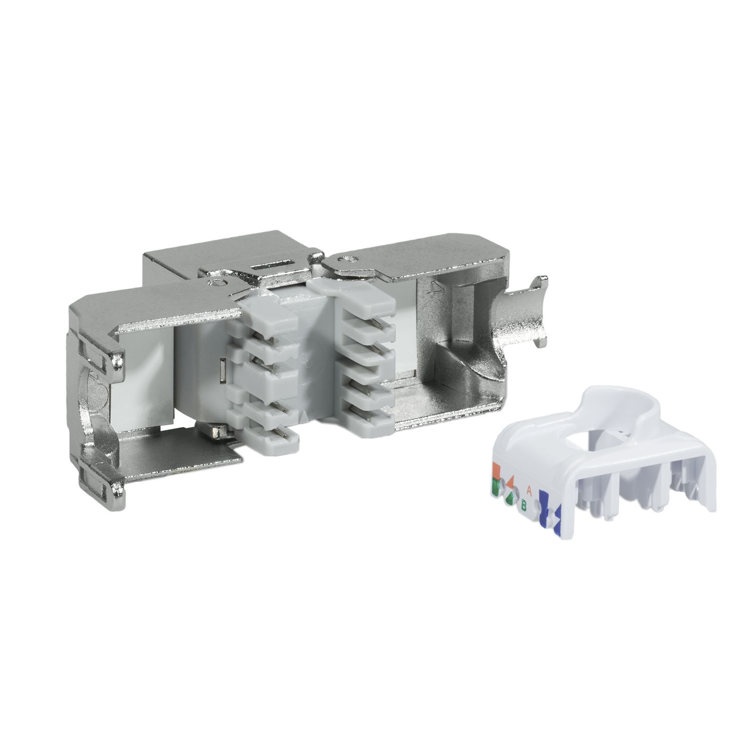 Shuttered Category 5E STP 180 Degree Tool Free Ethernet Keystone Jack ...