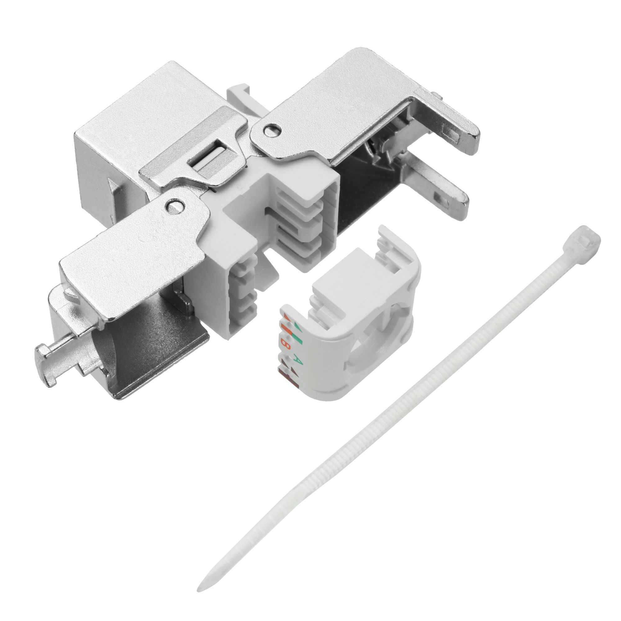 OEM/ODM shielded RJ45 keystone jack, Cat6A STP 180° toolless design ...