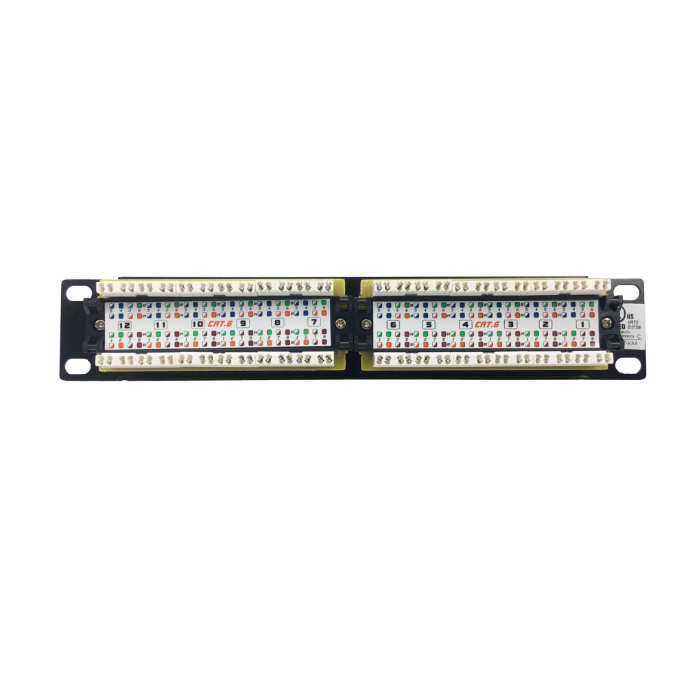 Compact 12 Port Cat6 Patch Panel for Space-Constrained Racks ...