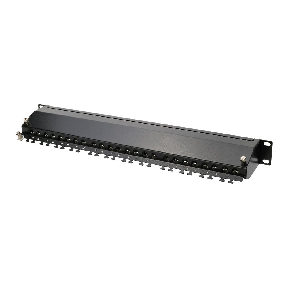 Shielded 1U Patch Panel with 90 Degree IDC Design for Easy Installation ...