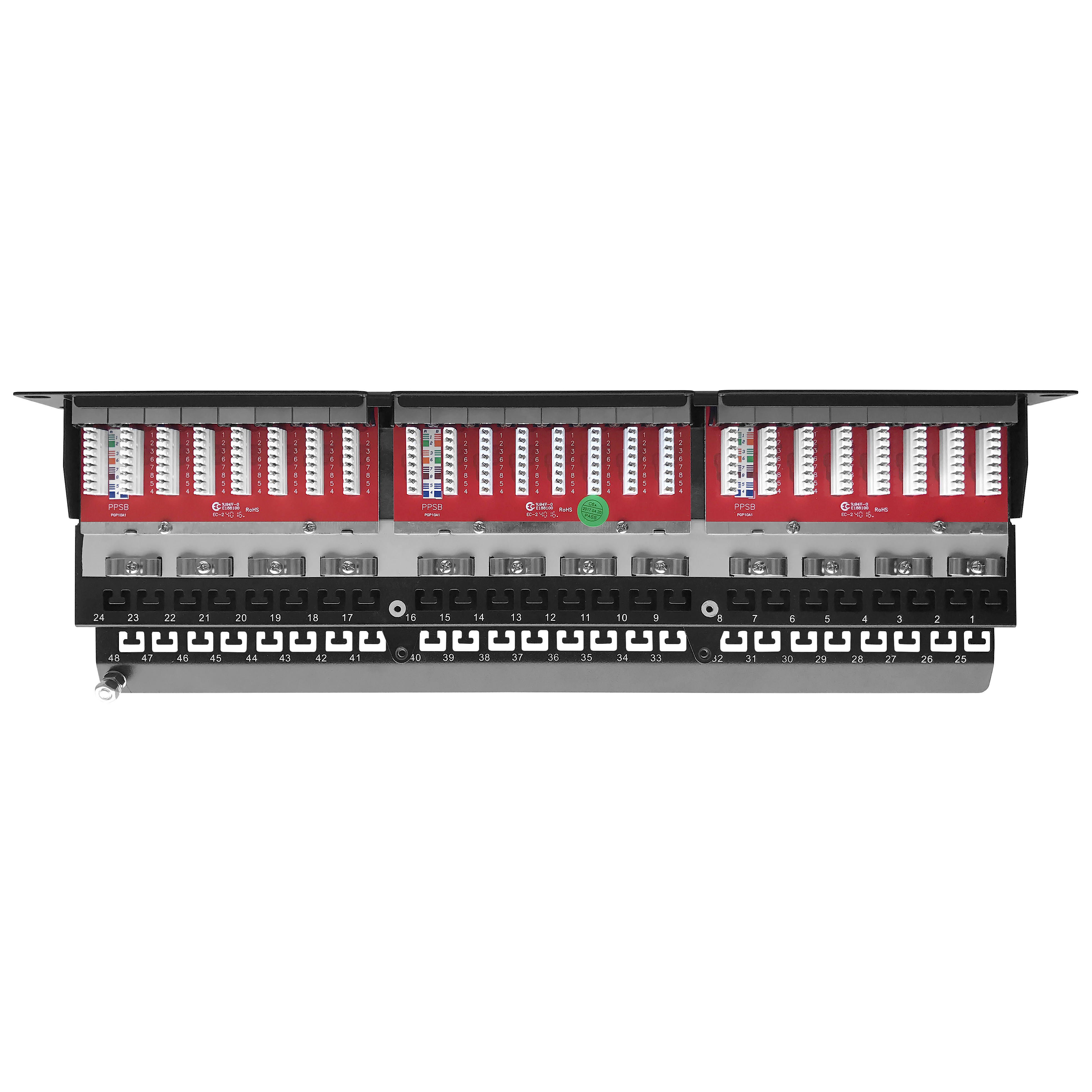 Category 6A Shielded High-Density Patch Panel for 10G Networks ...