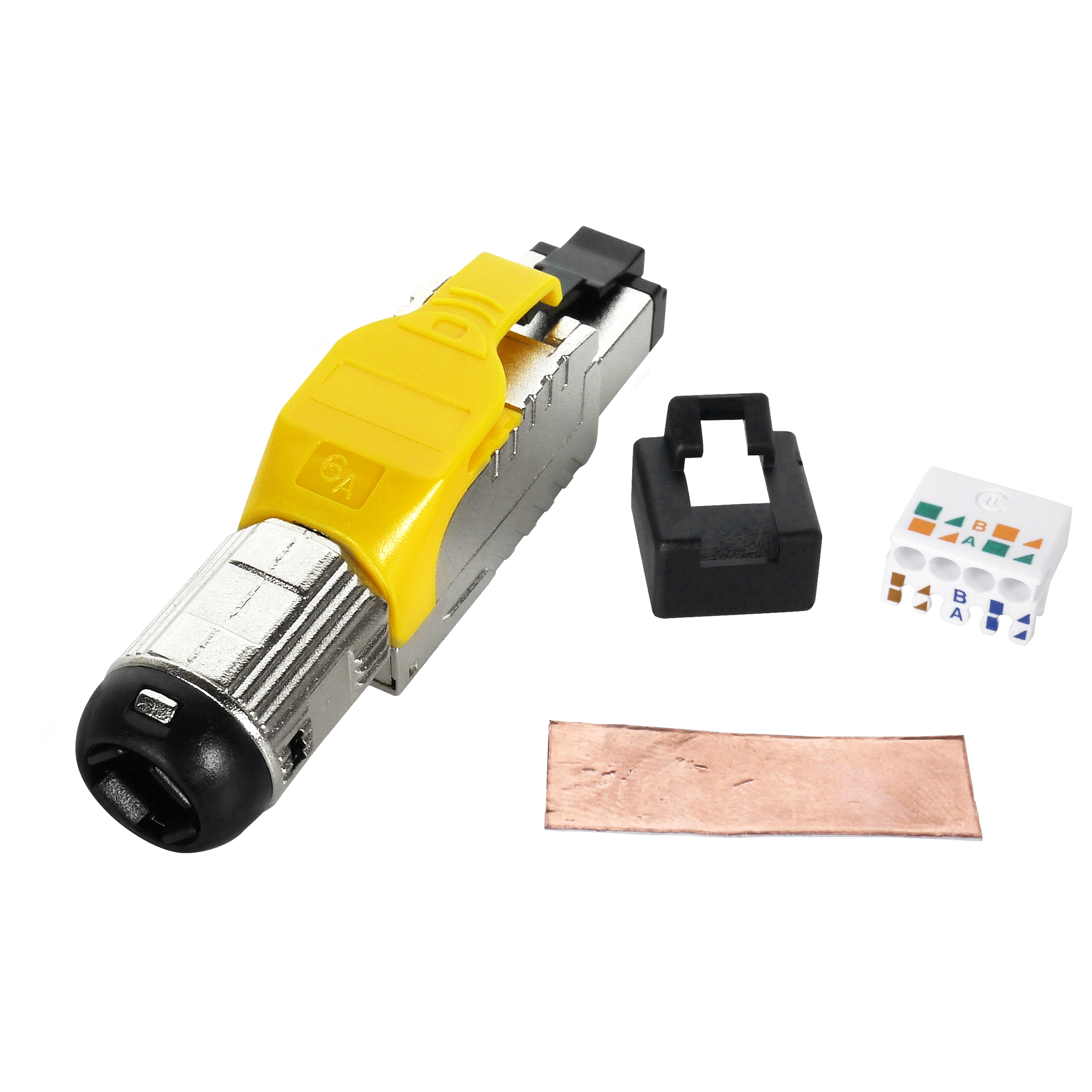 Cat.6A STP Field Termination Plug, Yellow | Advanced Modular Plug ...