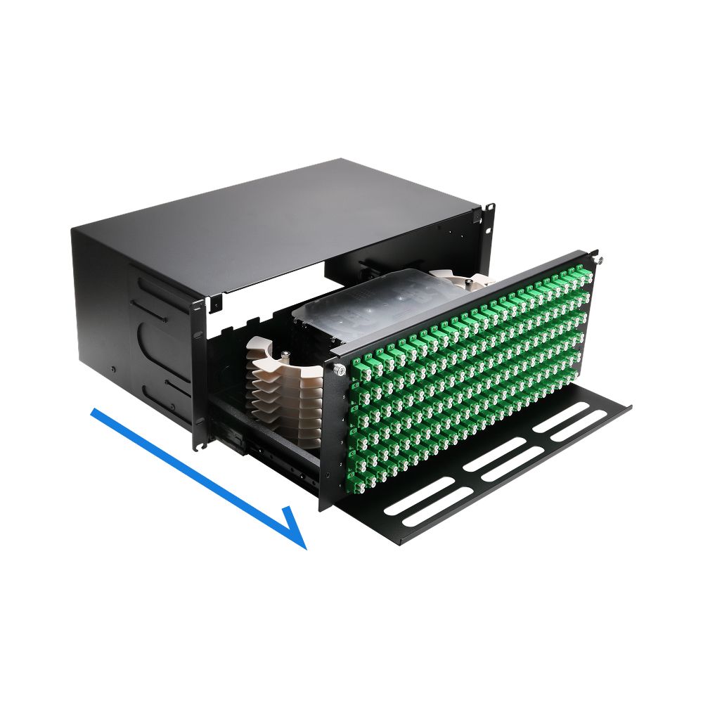 2RU Front Sliding Fiber Optic Patch Panel 24-Port | EXW