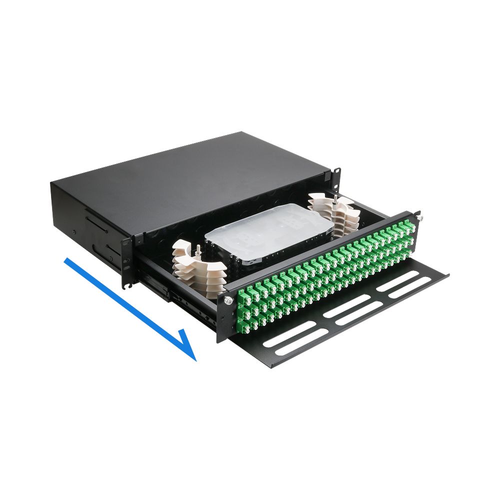 2RU Front Sliding Fiber Optic Patch Panel 24-Port | EXW