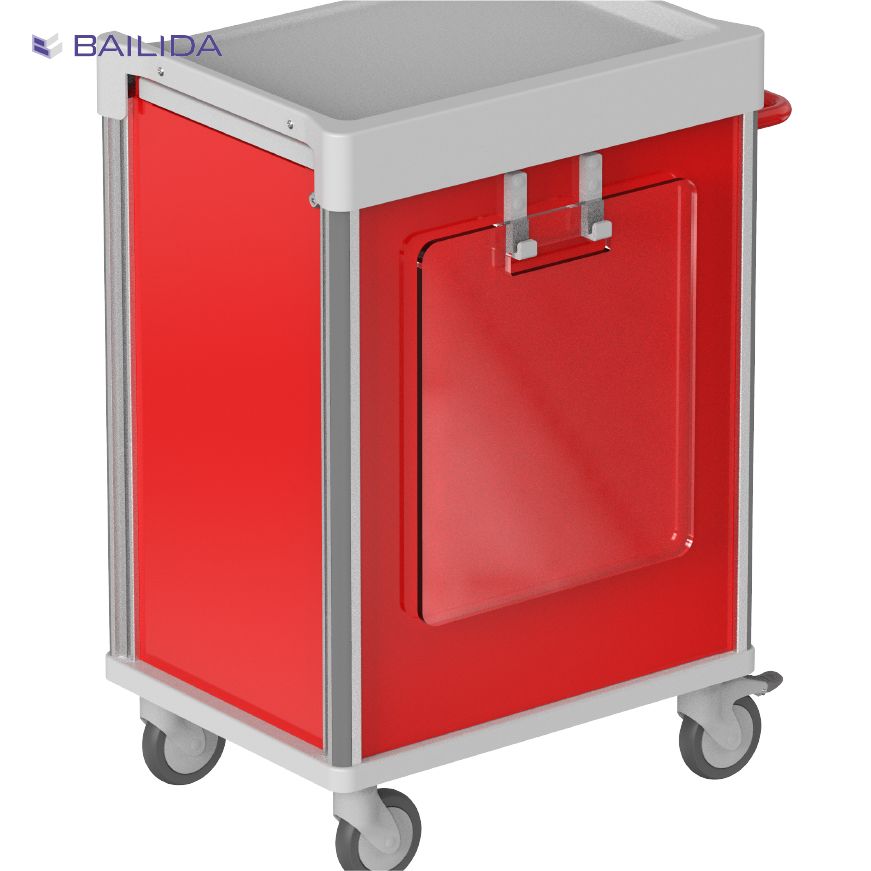 Emergency Medical Cart with Metal Locking Bar , Tool Mount Height ...