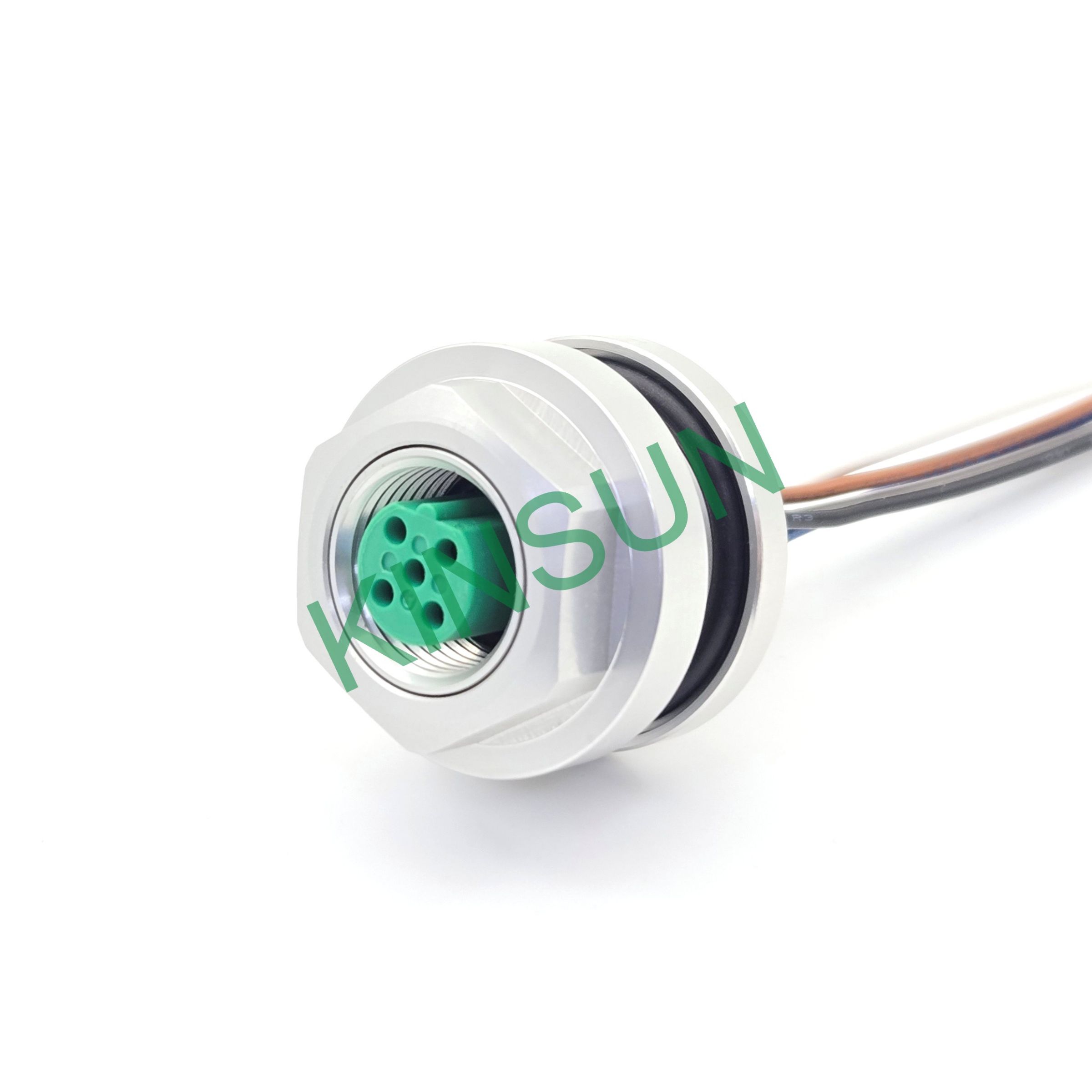 M12 Front-Mount Double-Sealing Female Connector with Lateral-Sealed ...