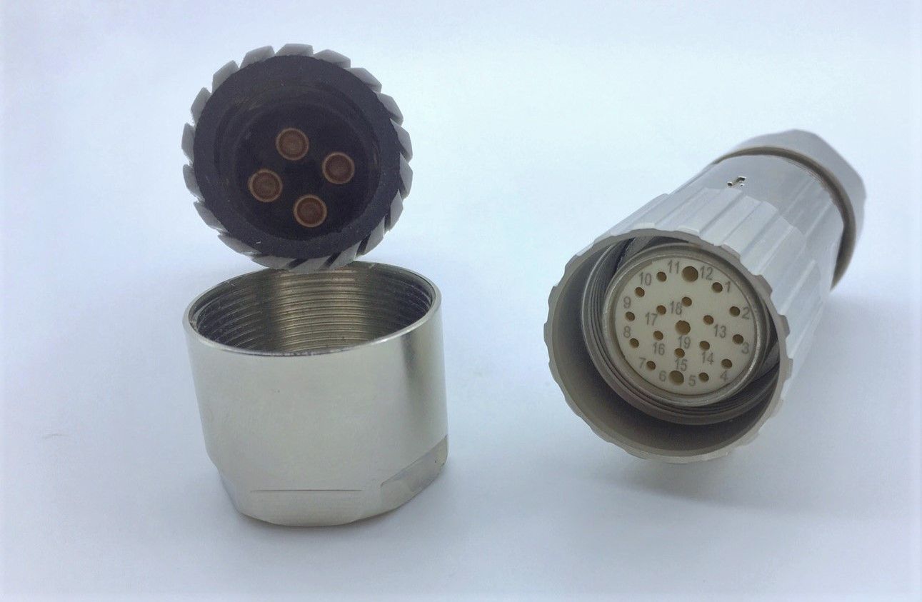 M23 Signal and Power Cable Connectors - M23 Waterproof Connector Male ...