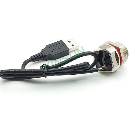 Metal Waterproof USB Connector with USB Plug Cable - Waterproof USB ...