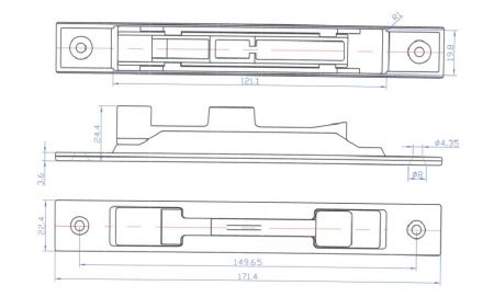 Manual Flush Bolt FB-05 for Metal Doors | D&D Builders Hardware
