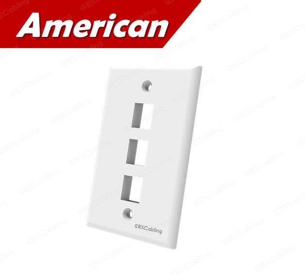 3 Port Vertical Keystone Jack Faceplate in White Color | Model: A09 ...