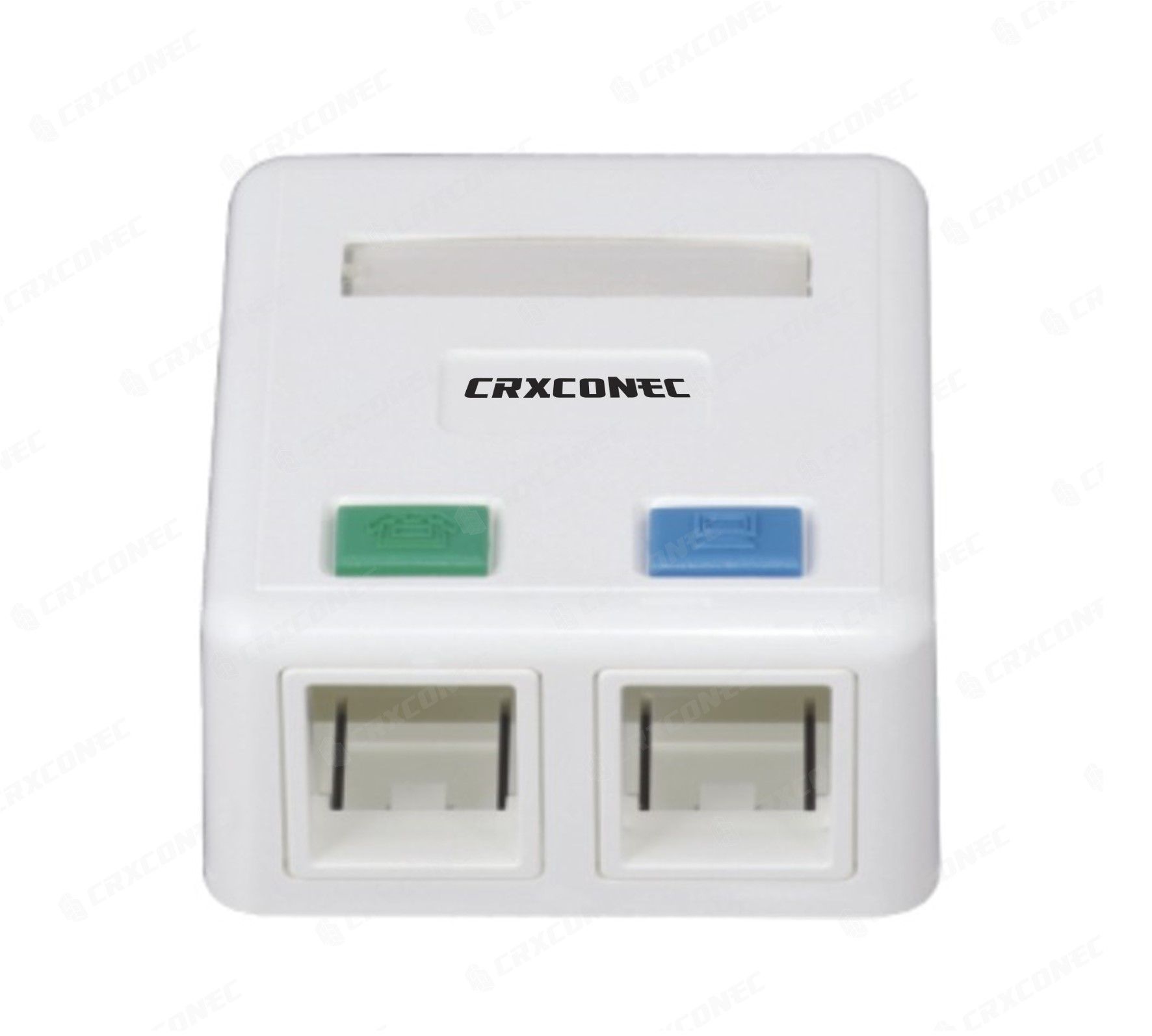 Unloaded Surface Mount Box 2 Port in White Color | Complete Fiber ...