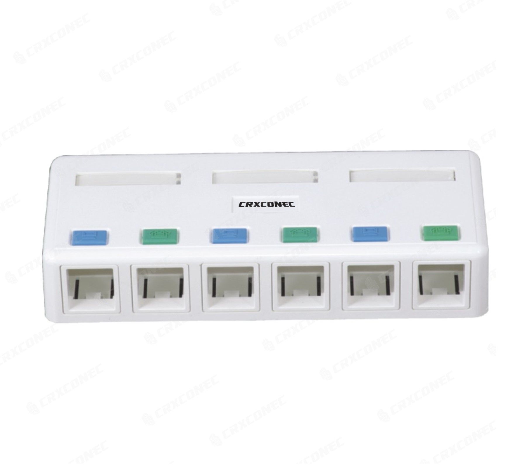 Unloaded Keystone Surface Boxes 6 Port in White Color | Complete Fiber ...