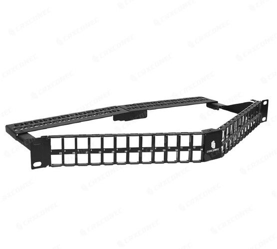 Angled 1U UTP 48 Ports Patch Panel | Model: A06-1U48UV008 | CRXCabling ...