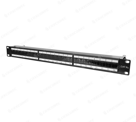 CRX Cat.6A FTP 90° Patch Panel | 24 Port Network